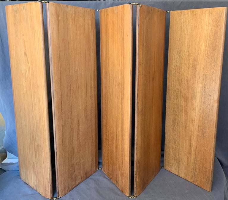 Midcentury Low Wood Screen at 1stDibs