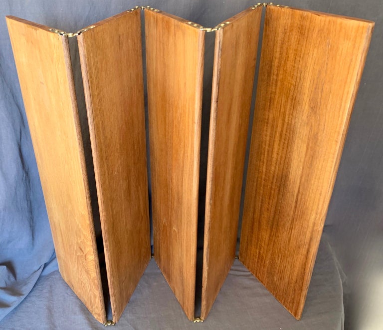 Midcentury Low Wood Screen at 1stDibs