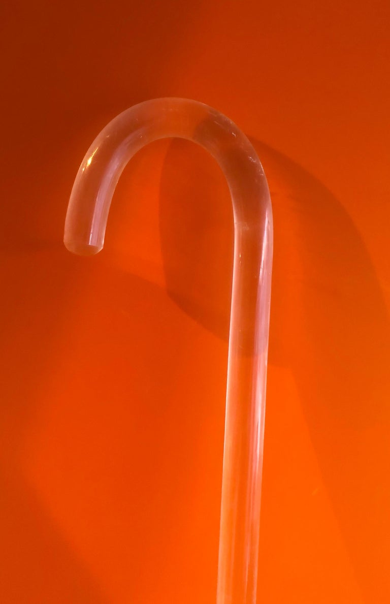 Midcentury Lucite Cane or Walking Stick at 1stDibs