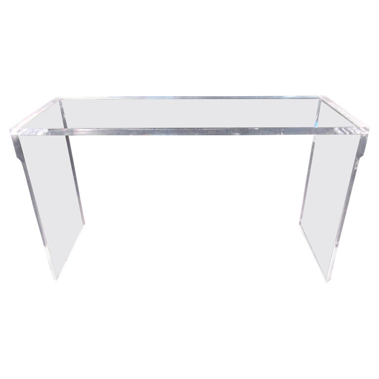 Mid-Century Lucite Foyer Table For Sale at 1stDibs