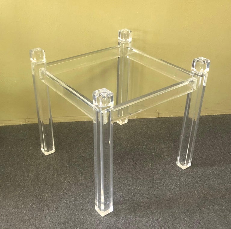 Midcentury Lucite Table Base by Charles Hollis Jones For Sale at 1stDibs