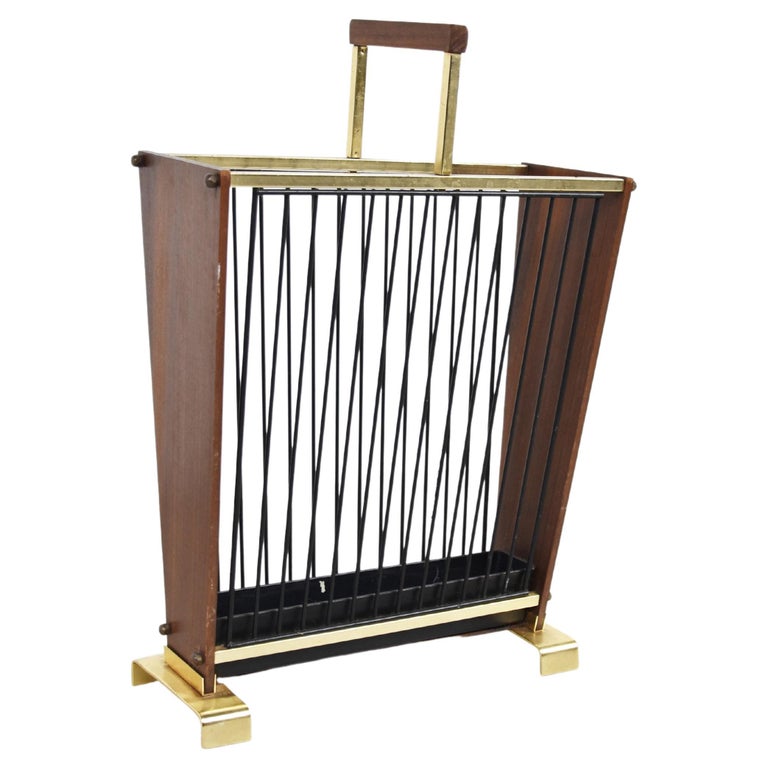 Mid century magazine rack, 1950s For Sale at 1stDibs