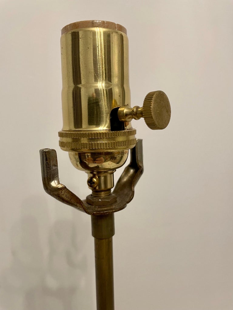 Mid Century Mahogany Abacus Lamp For Sale at 1stDibs