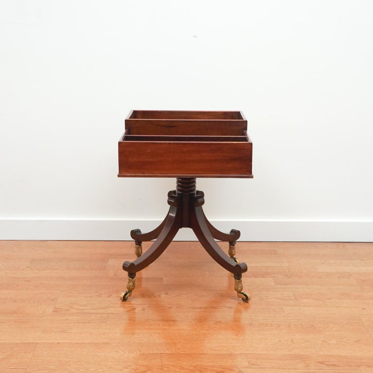 Mid-Century Mahogany Magazine Stand/Side Table For Sale at 1stDibs