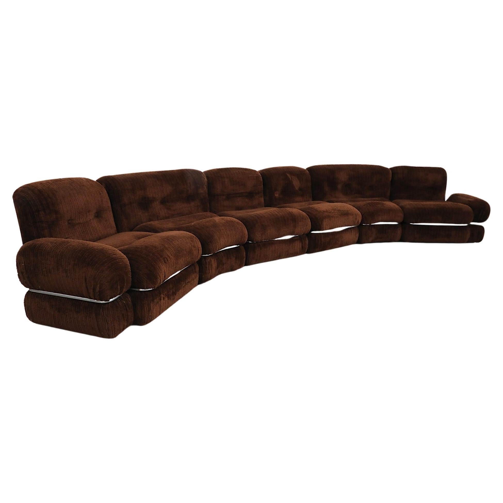Mid-Century Mario Bellini Style Corduroy Modular Sofa at 1stDibs