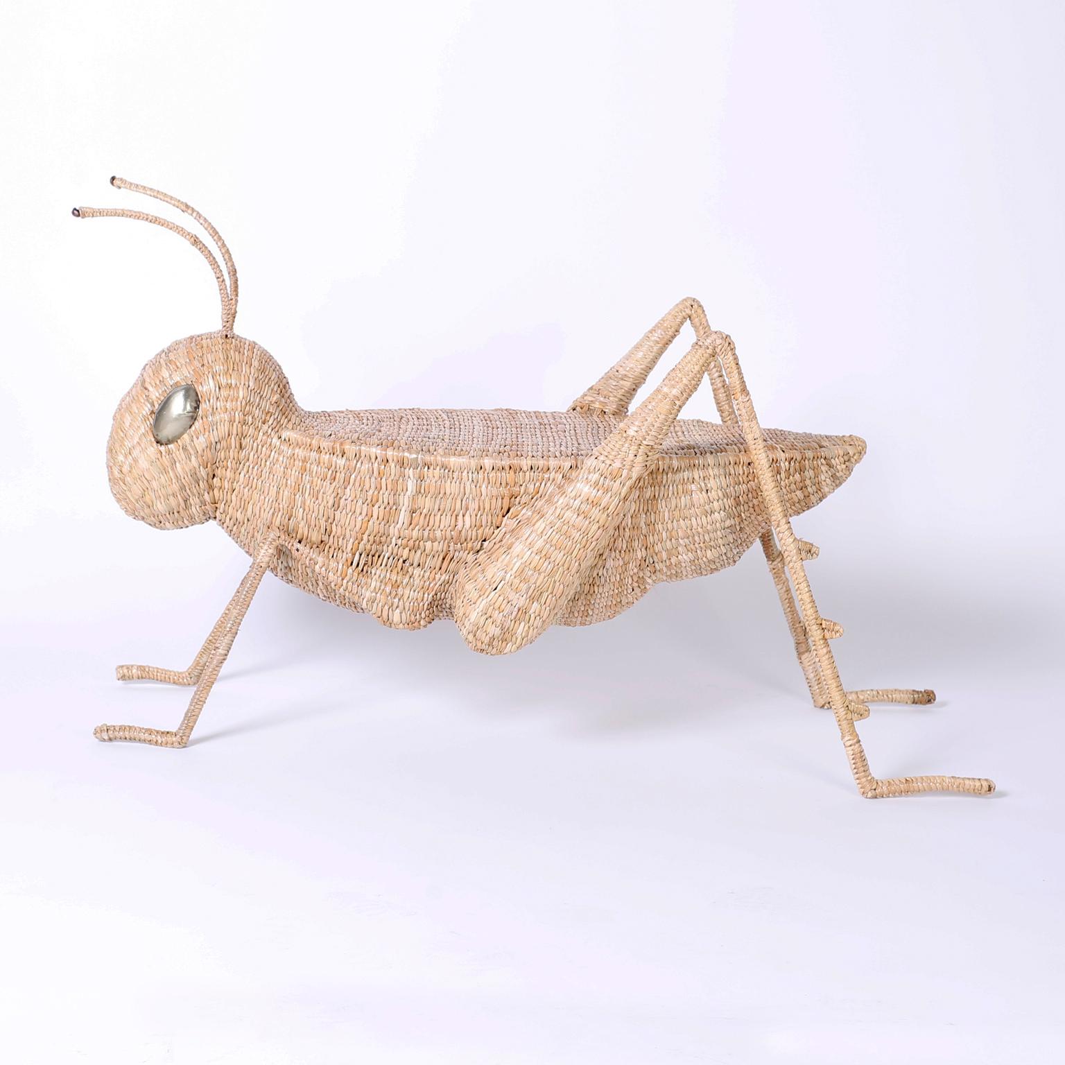 Midcentury Mario Torres Wicker Cricket Table at 1stDibs | mario lopez ...
