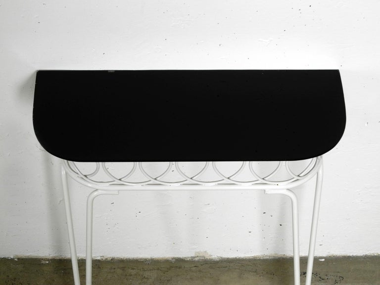 Midcentury Matal Wall Console Table with Glass Shelf, Münchner ...