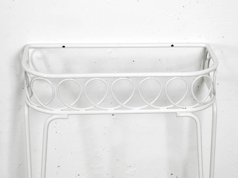 Midcentury Matal Wall Console Table with Glass Shelf, Münchner ...