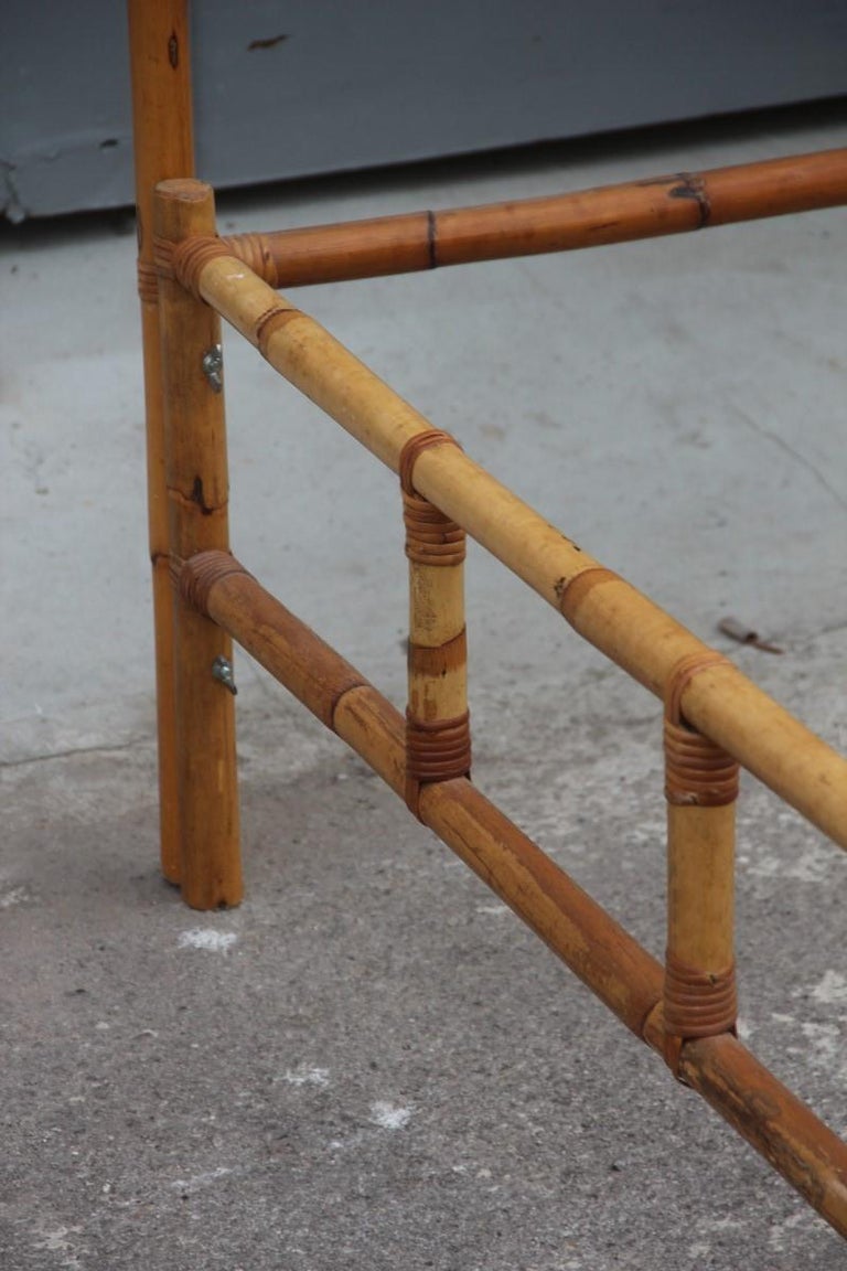 Midcentury Matrimonial Bed in Bamboo and Vienna Straw Italian Design ...