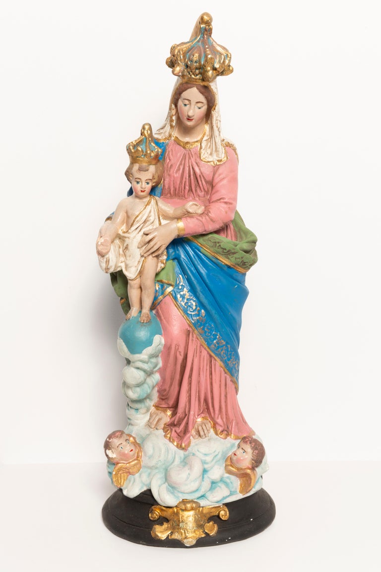 Mid-Century Medium Santa Maria Colorfull Gypsum Sculpture, Italy, 1960 ...