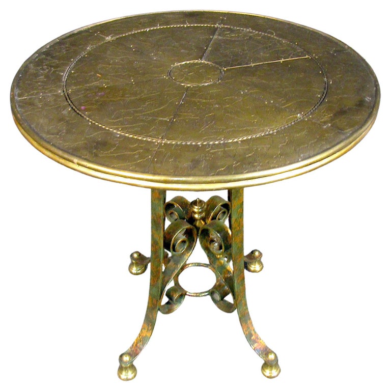 Mid-Century Metal Center Table For Sale at 1stDibs