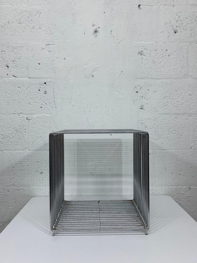 Mid-Century Metal Wire Side Table After Verner Panton at 1stDibs