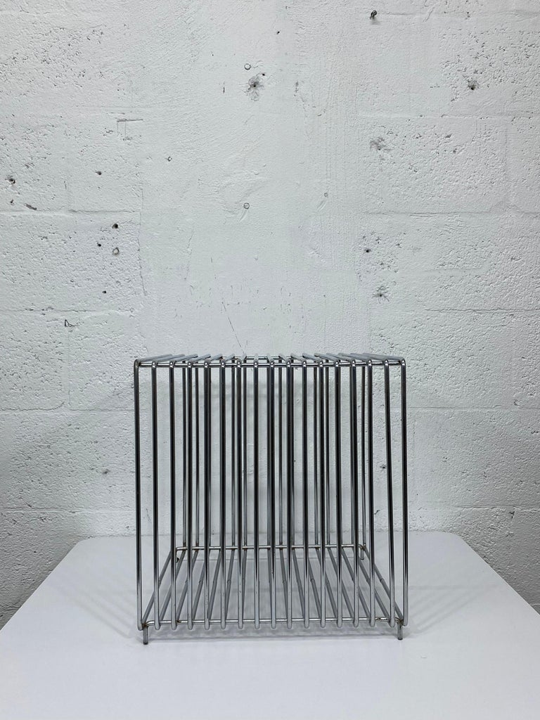 Mid-Century Metal Wire Side Table After Verner Panton at 1stDibs