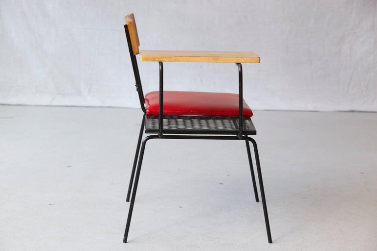 Midcentury Metal Wire Telephone Table and Bench for Left or Right Hand ...