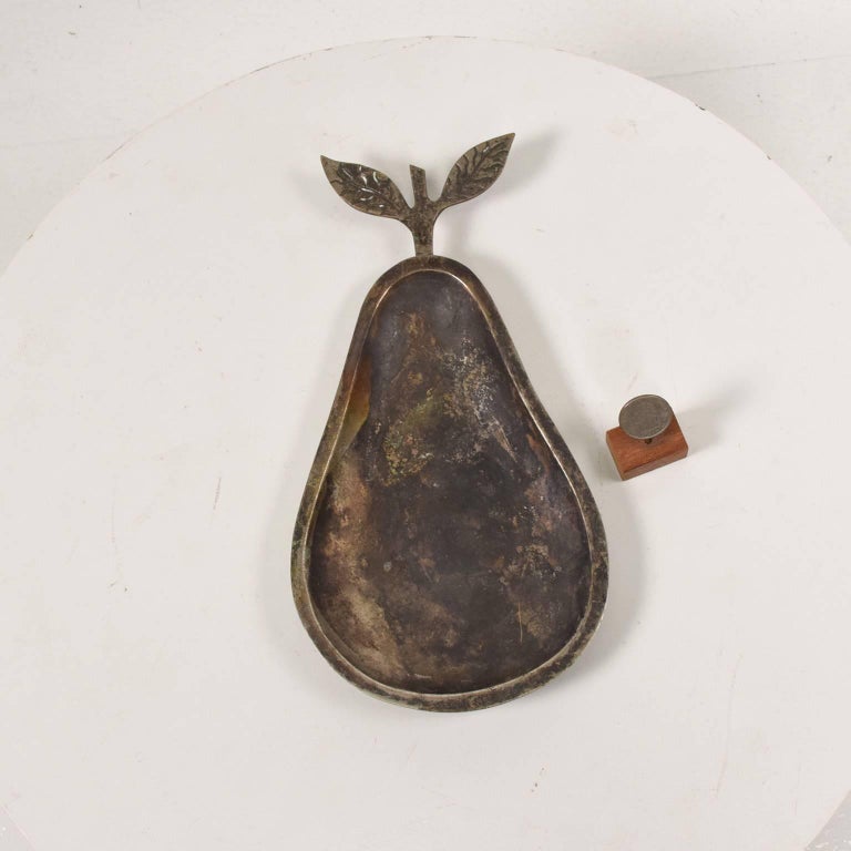 Midcentury Mexican Dish Pear Shade, Silver Plated, 1960s For Sale at ...