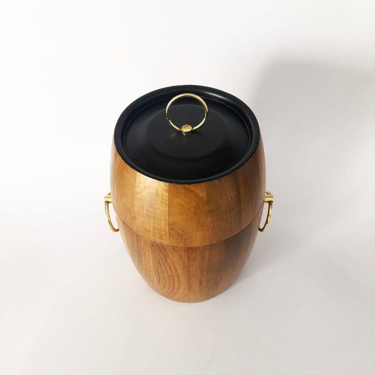 Mid-Century Mexican Modern Ice Bucket Made in Tropical Woods For Sale ...