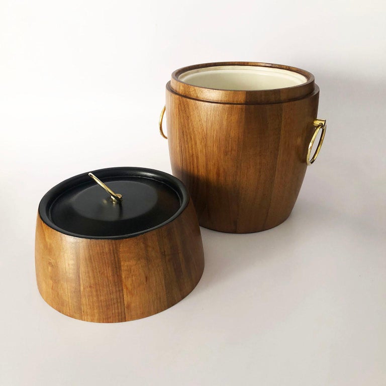 Mid-Century Mexican Modern Ice Bucket Made in Tropical Woods For Sale ...