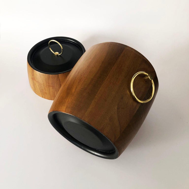 Mid-Century Mexican Modern Ice Bucket Made in Tropical Woods For Sale ...