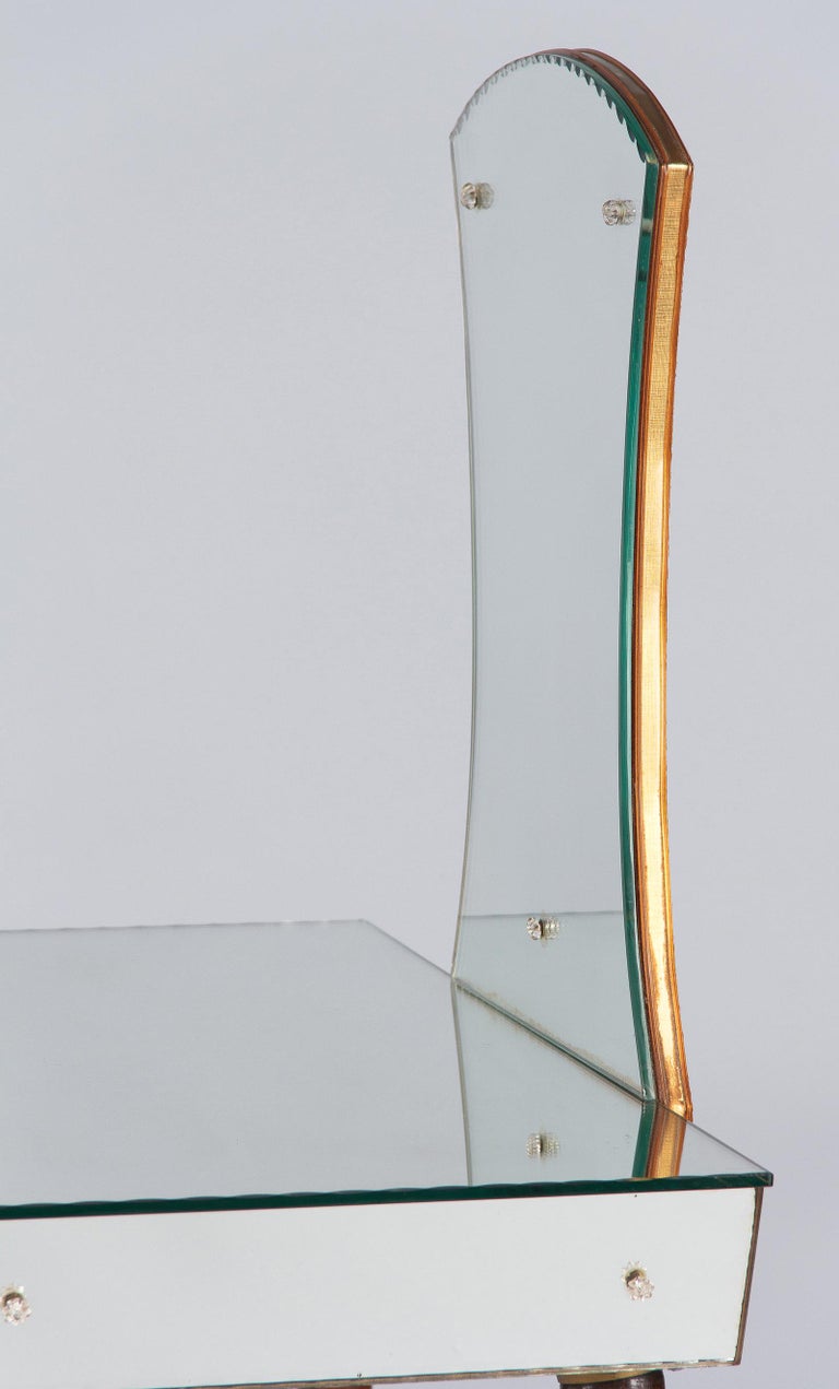 Mid-Century Mirrored Venetian Glass Vanity Table, 1950s at 1stDibs