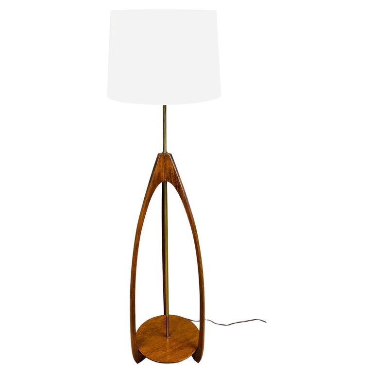Mid Century Modeline Sculptural Walnut Floor Lamp After Adrian Pearsall For Sale at 1stDibs