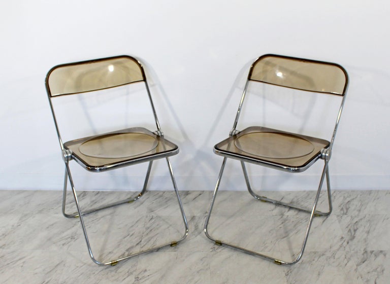 Mid-Century Modern 10 Smoked Lucite Folding Chairs, Italy, 1960s ...