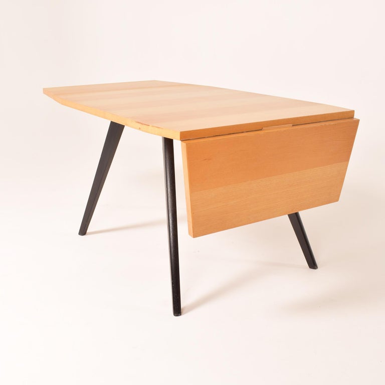 Mid-Century Modern, 1950, Switzerland, Elm and Ash Folding Dining Room ...