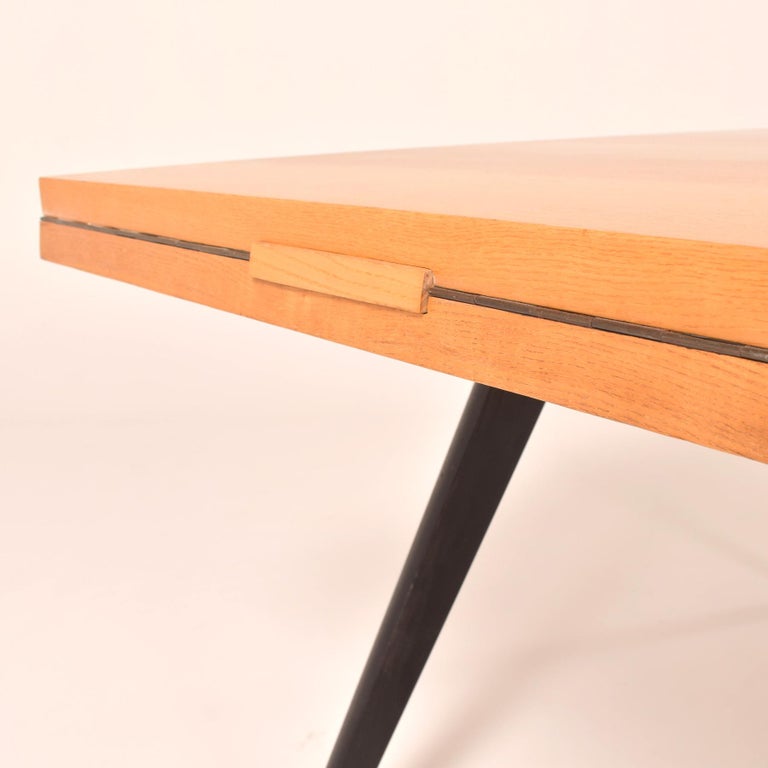Mid-Century Modern, 1950, Switzerland, Elm and Ash Folding Dining Room ...