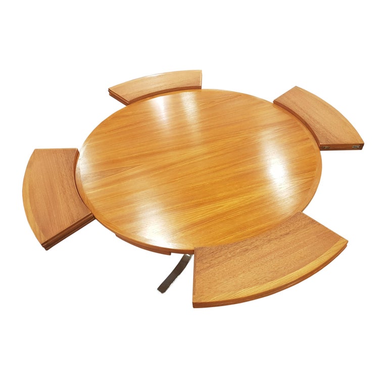Mid-Century Modern, 1960s, Teak Dining Room Table Flip-Flap, Dyrlund ...