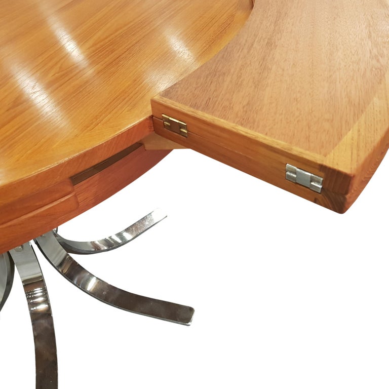 Mid-Century Modern, 1960s, Teak Dining Room Table Flip-Flap, Dyrlund ...