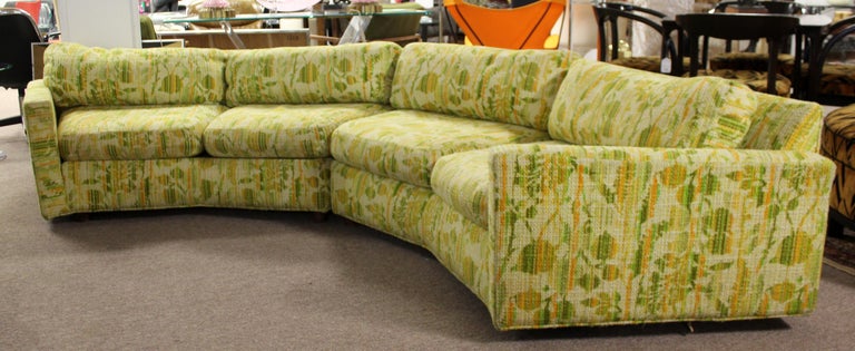 Mid-Century Modern 2-Piece Curved Sectional Baughman Englander Triangle ...