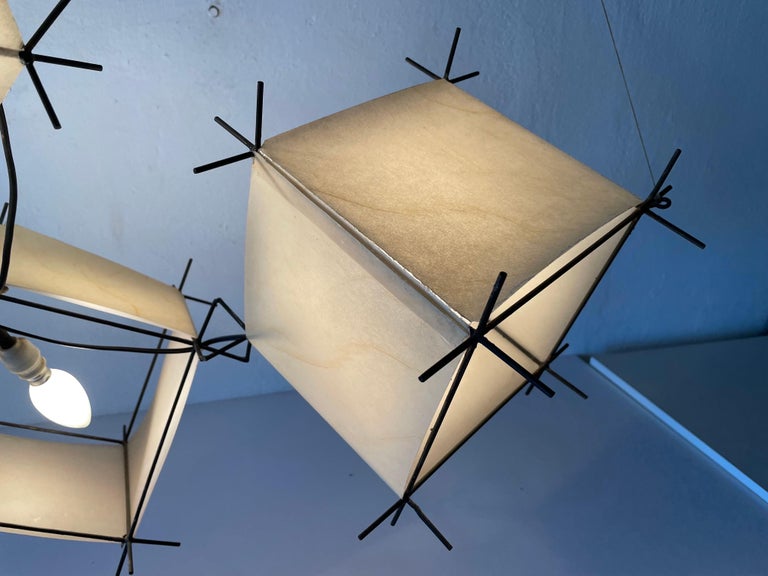 Mid-Century Modern 3 Cubes Design Ceiling Lamp, 1950s, Italy For Sale ...