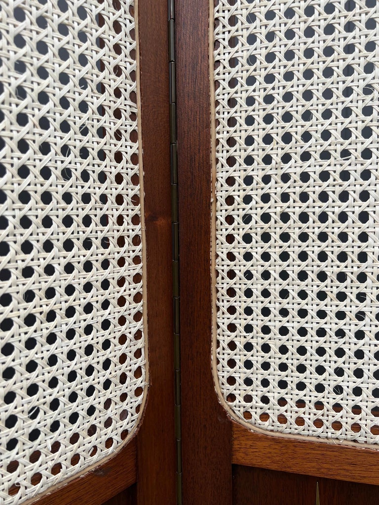 Mid-Century Modern 3 Panel Folding Screen or Room Divider For Sale at ...