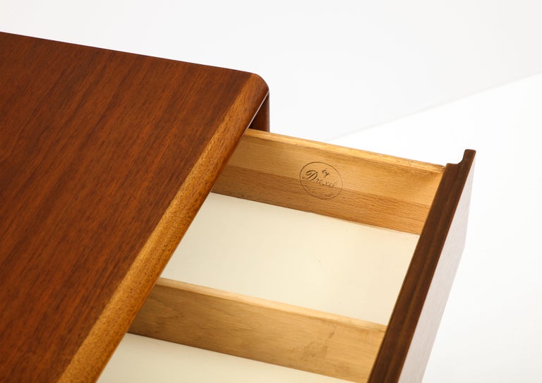 Mid-Century Modern 4 Drawer Walnut Dressers by Drexel Parallel ...