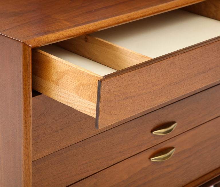 Mid-Century Modern 4 Drawer Walnut Dressers by Drexel Parallel ...