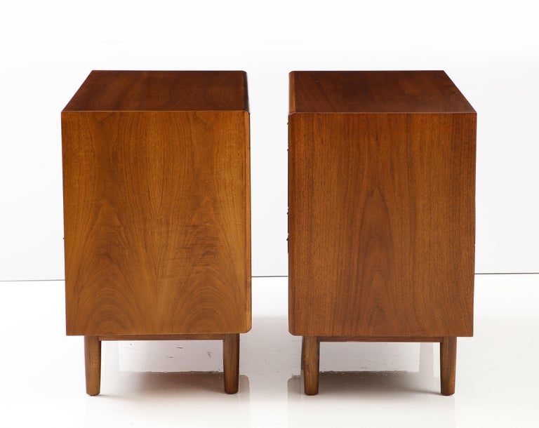 Mid-Century Modern 4 Drawer Walnut Dressers by Drexel Parallel ...