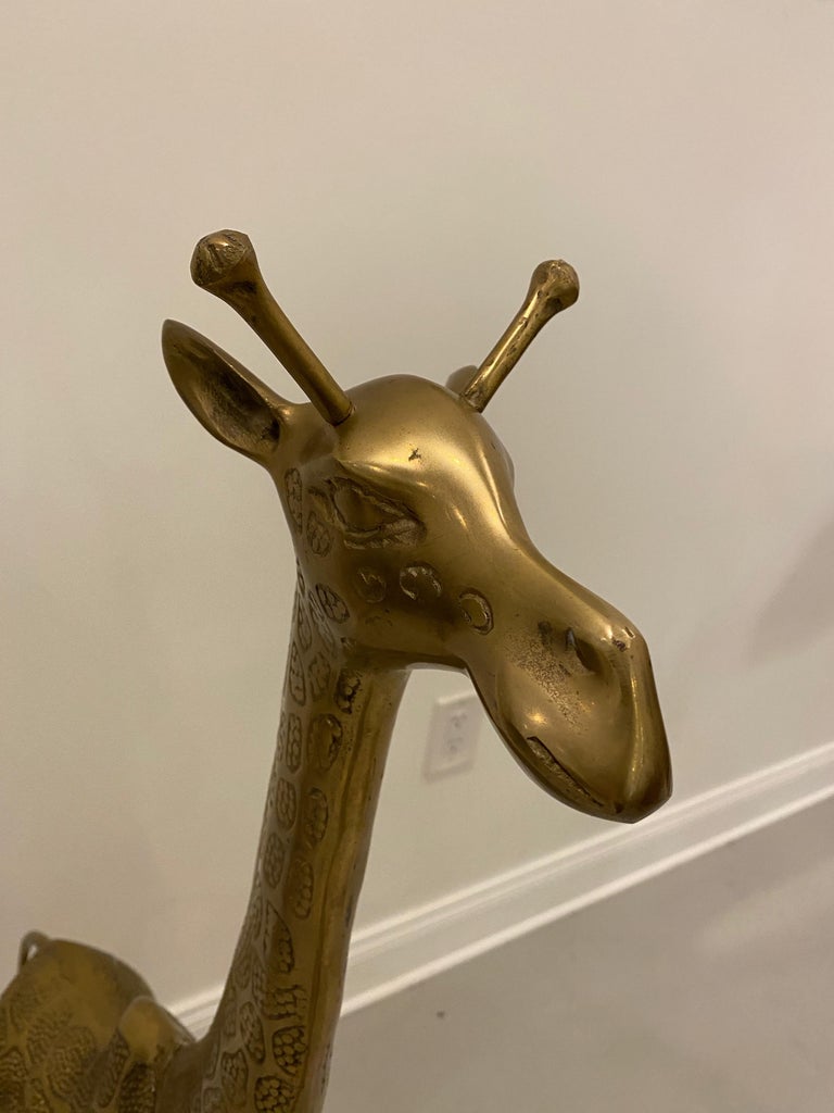 Mid-Century Modern Standing Metal Giraffe For Sale at 1stDibs