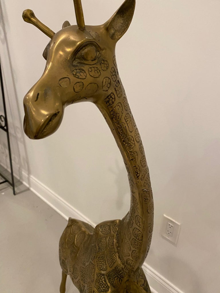 Mid-Century Modern Standing Metal Giraffe For Sale at 1stDibs