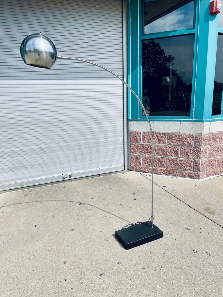Mid-Century Modern 70s Chrome Italian Style Eyeball Arch Lamp For Sale ...