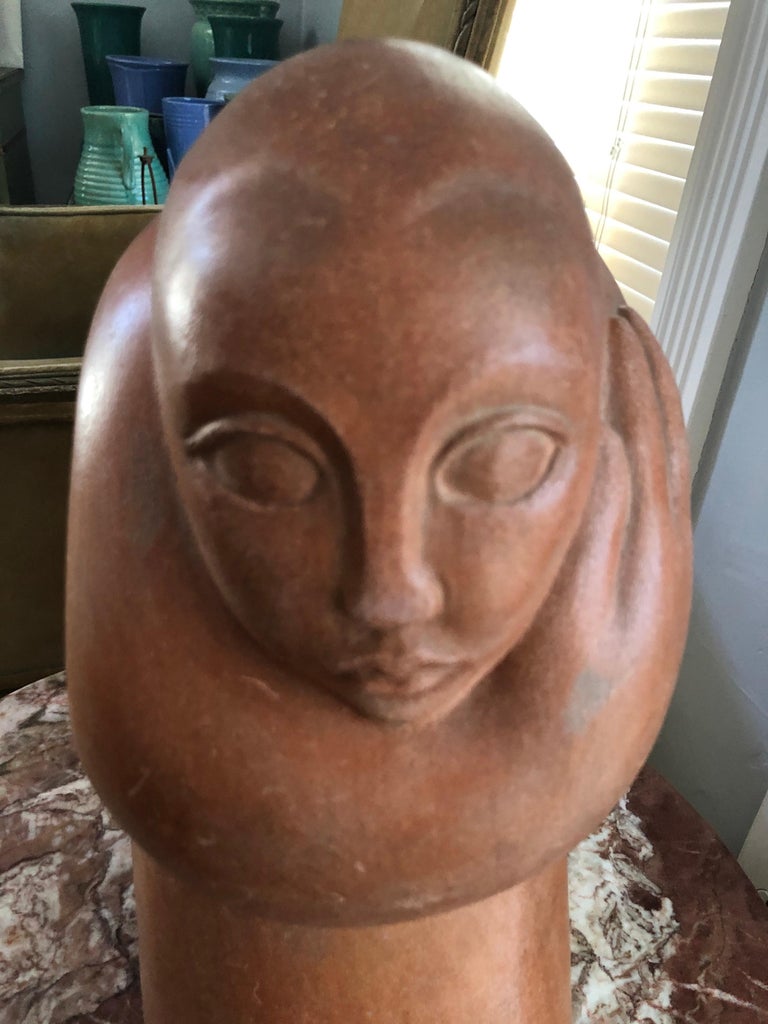 Mid-Century Modern Abstract Statue of a Woman For Sale at 1stDibs