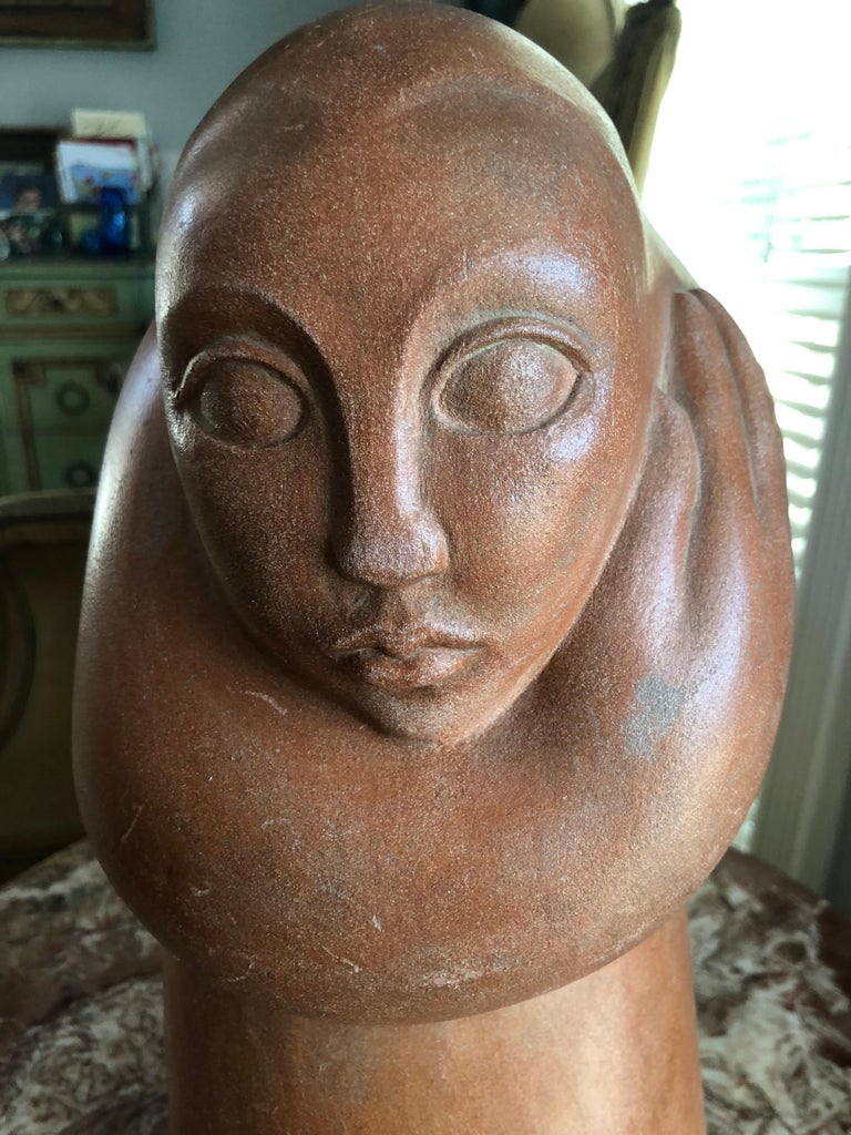 Mid-Century Modern Abstract Statue of a Woman For Sale at 1stDibs