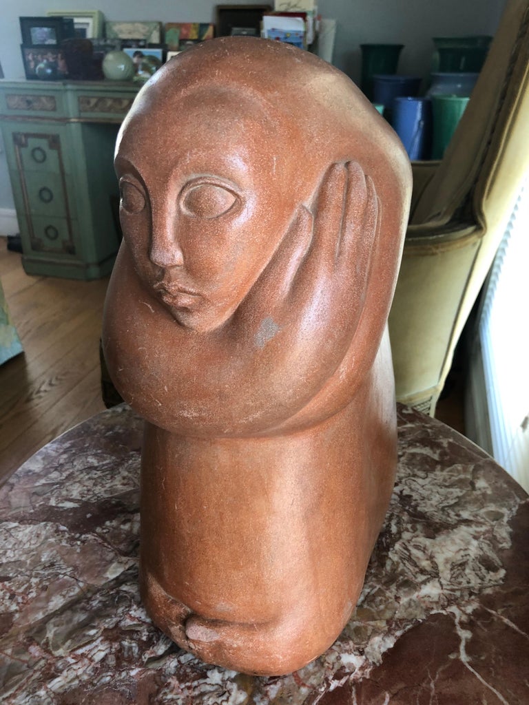 Mid-Century Modern Abstract Statue of a Woman For Sale at 1stDibs