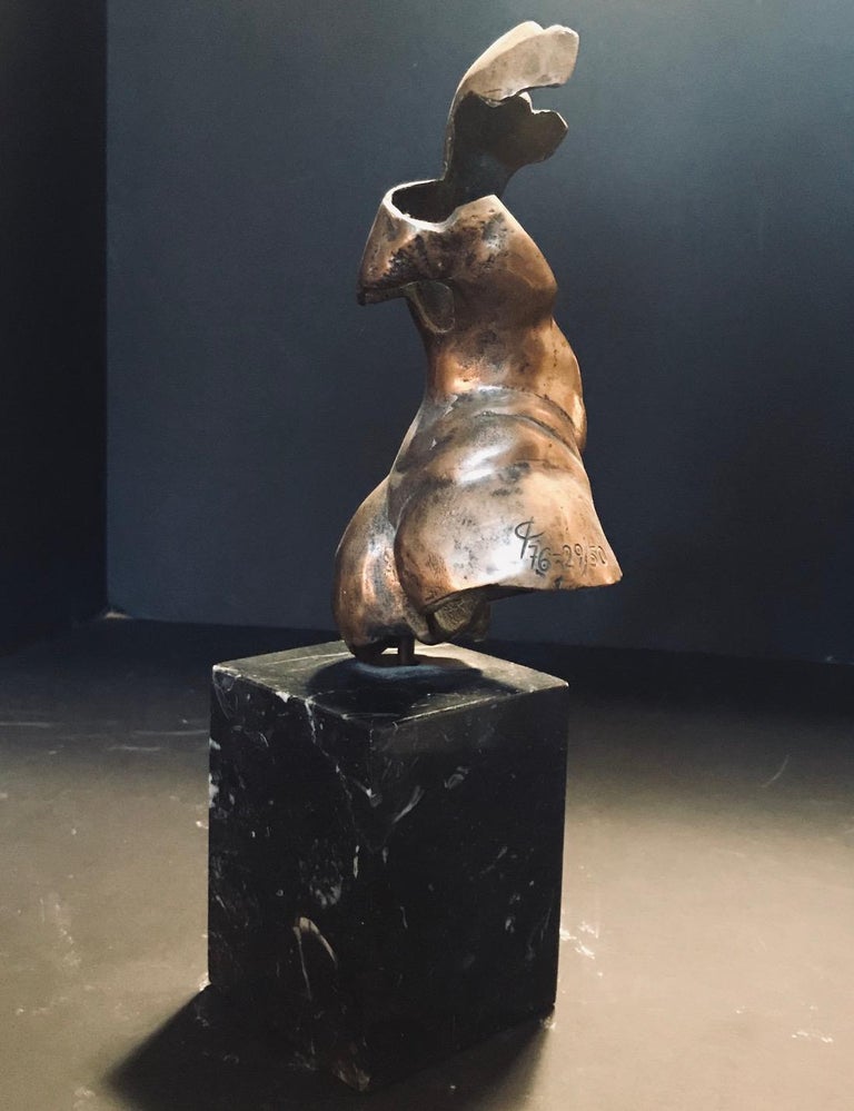 Mid-Century Modern Abstract Bronze Female Torso Sculpture For Sale at ...