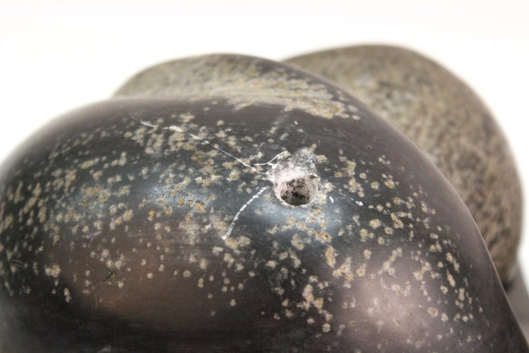 Mid-Century Modern Abstract Carved Stone Sculpture in Biomorph Shape at ...