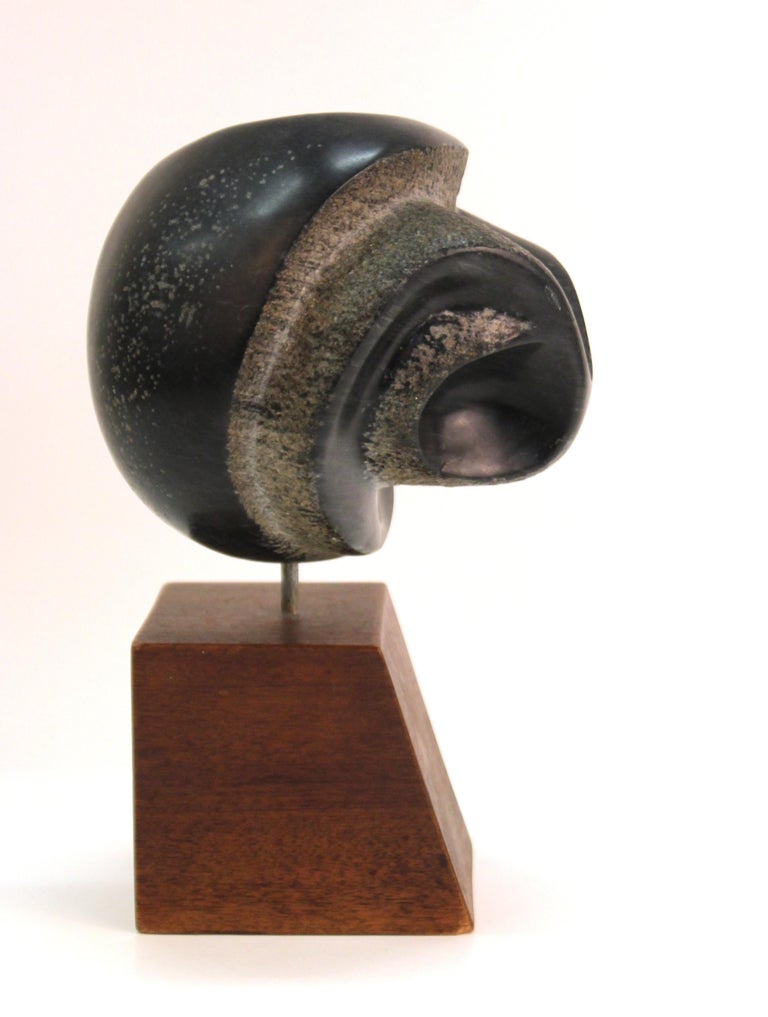 Mid-Century Modern Abstract Carved Stone Sculpture in Biomorph Shape at ...