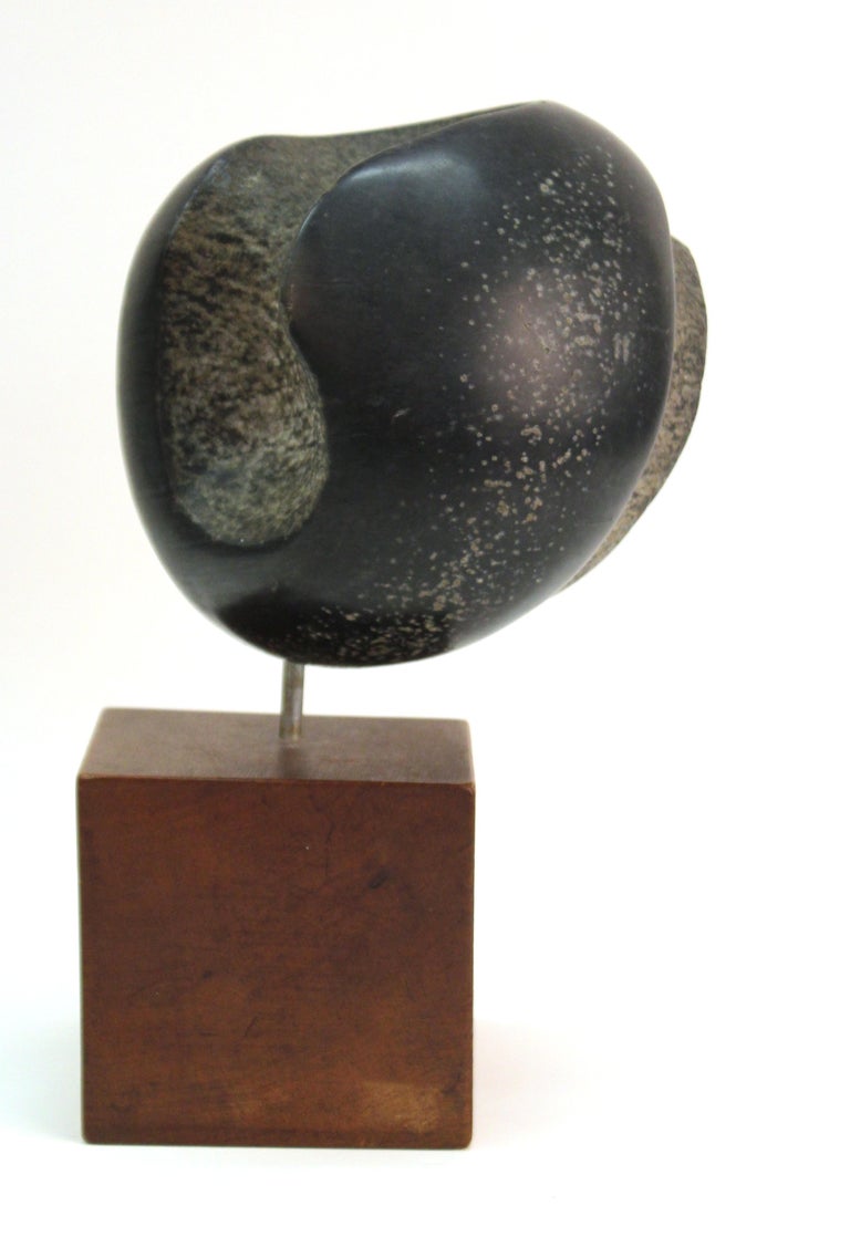 Mid-Century Modern Abstract Carved Stone Sculpture in Biomorph Shape at ...