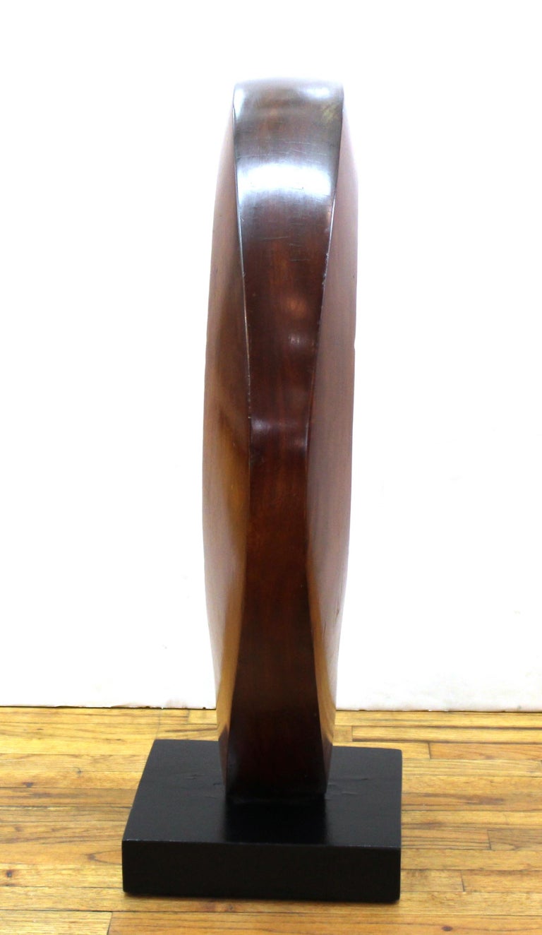 Mid-Century Modern Abstract Carved Wood Sculpture at 1stDibs