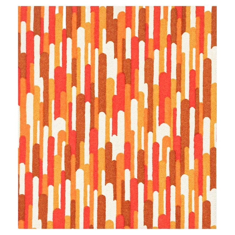 Mid-Century Modern Abstract Graphic Textile Wall Art For Sale at 1stDibs