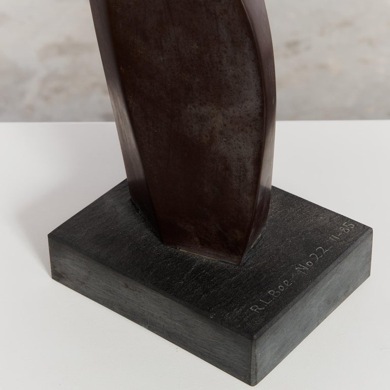 Mid-Century Modern Abstract Slate Sculpture, Signed and Numbered at 1stDibs