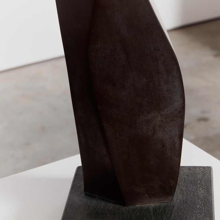 Mid-Century Modern Abstract Slate Sculpture, Signed and Numbered at 1stDibs