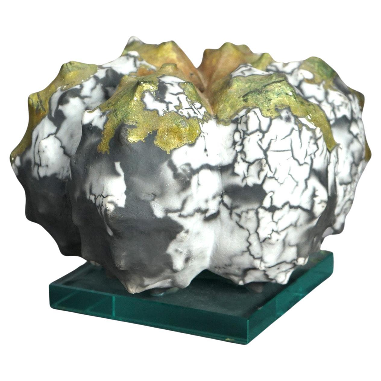 Mid Century Modern Abstract Squash Form Sculpture on Lucite Base by ...